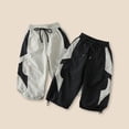 BOOMNY Toddler Boys Casual Pants Elastic Waist Patchwork Color Wide Leg ...
