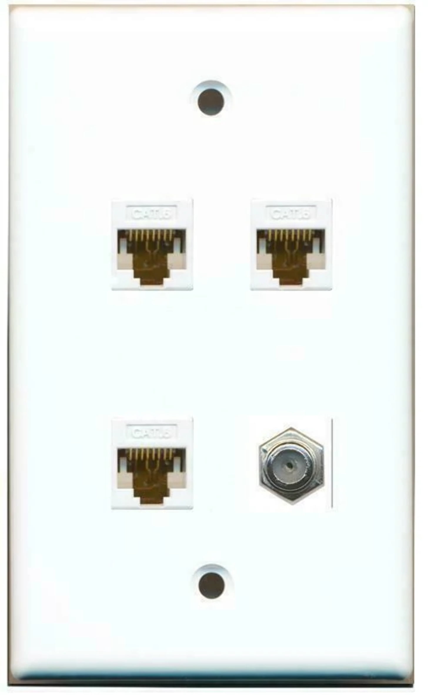 Ultra Spec Cables 3 PORT CAT6 ETHERNET 1 Coaxial Cable TV Coupler Jack ...
