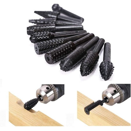 10 Wood Rasp Set Rasp Set Wood Shank Milling Kit Drill Bit Drill Tools ...