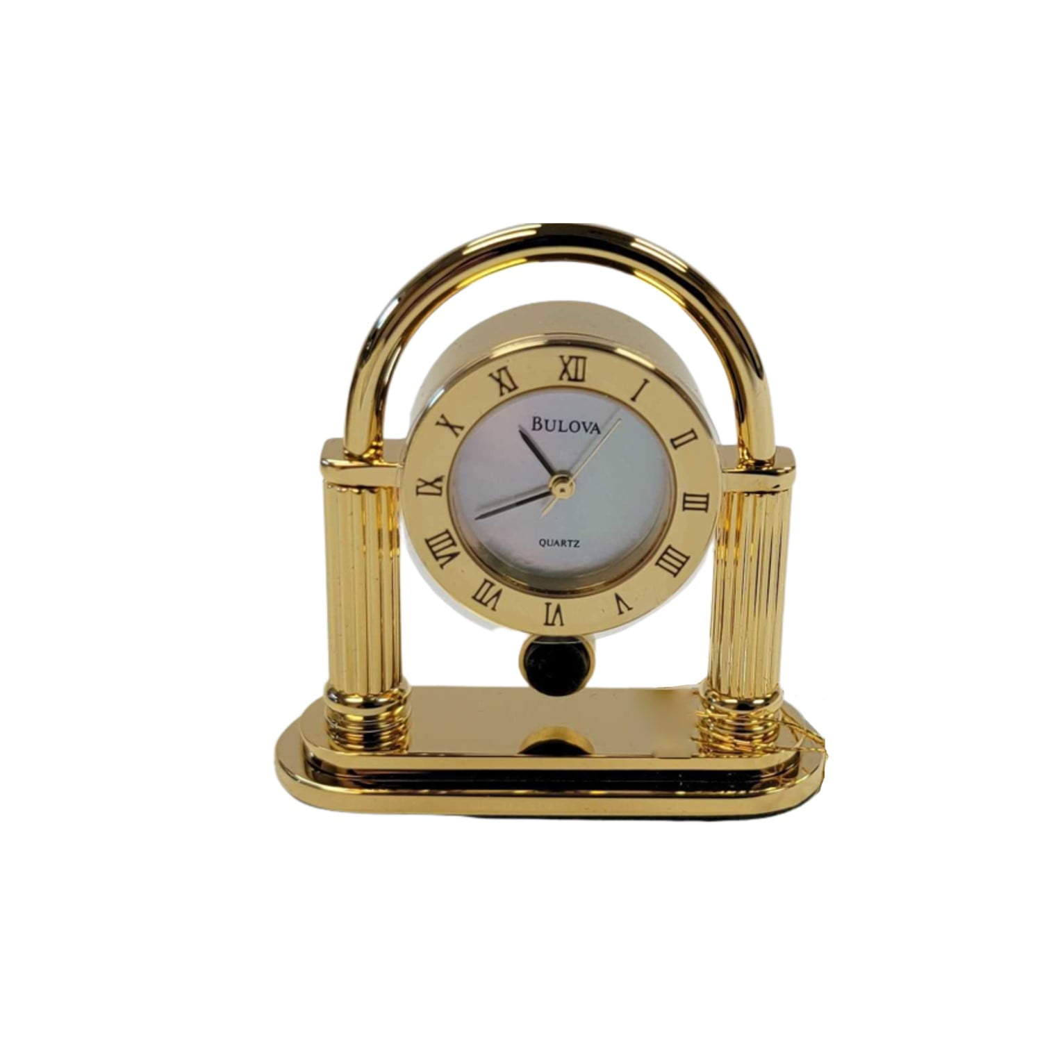 Bulova B0567 Berkeley Mini Collectors Executive Desk Clock Watch ...