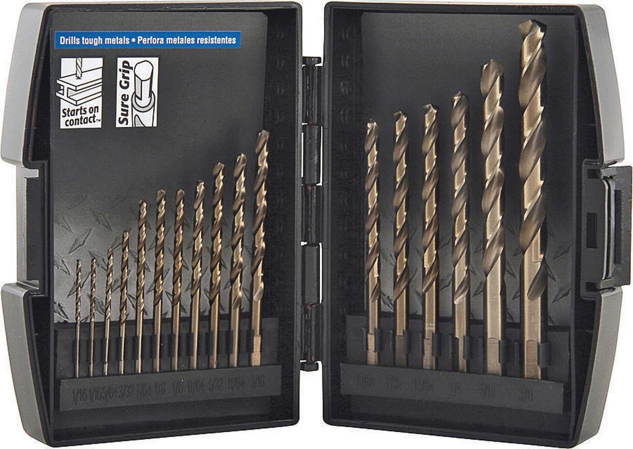 Set Bit Drl 17Pc 1/16-3/8In Vulcan Cobalt Drill Bit Set 492470OR Steel ...