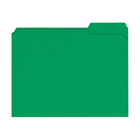 Universal - File folder - expanding - for Letter - tabbed - green (pack ...