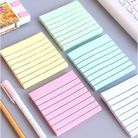 Hongchun Lined sticky notes with lines self-adhesive notes 5 candy ...