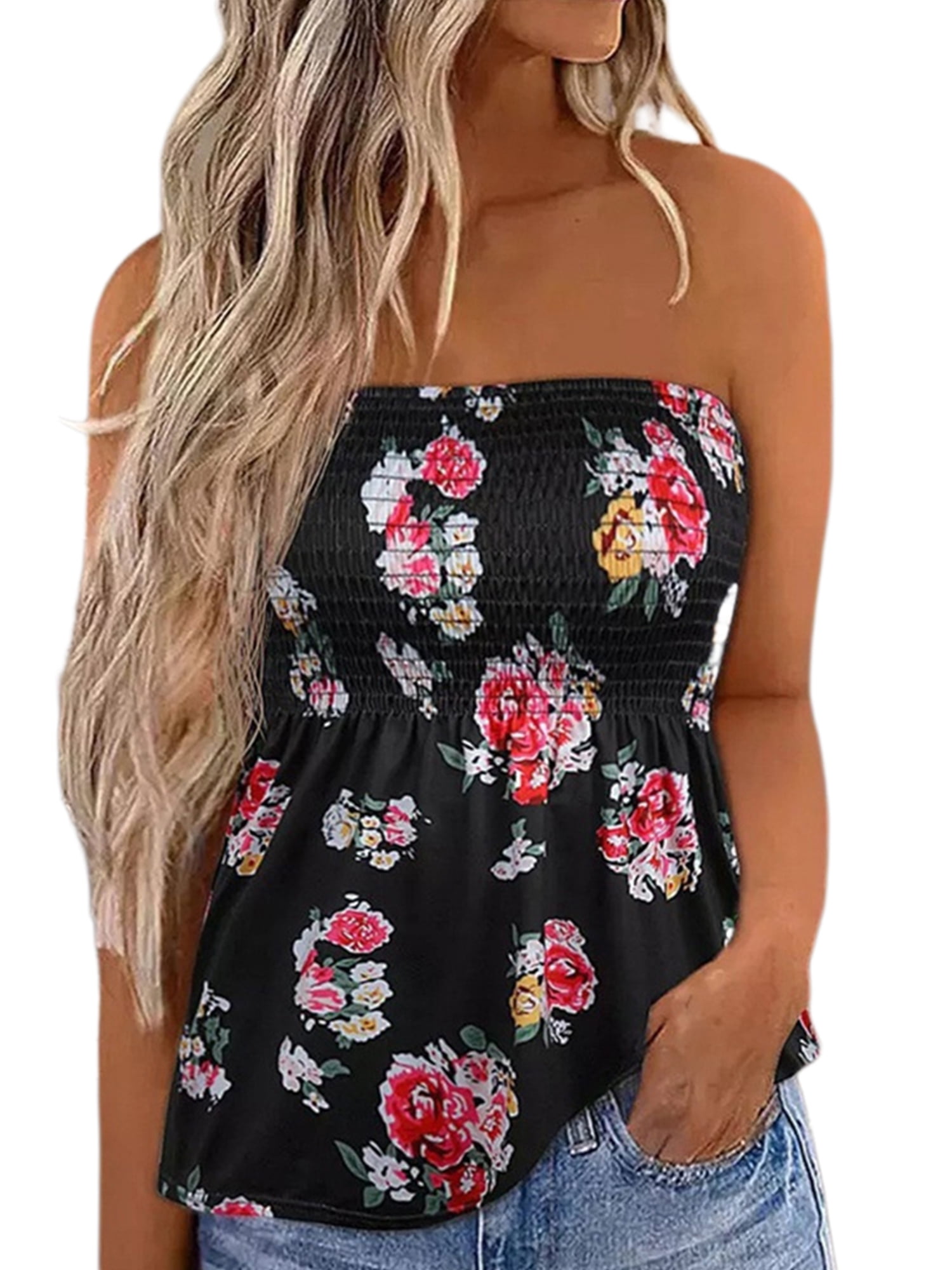 JustVH Women Lace Strapless Chest Wrapping Tube Tops - Walmart.com