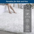 Sanmadrola Faux Sheepskin Area Rugs Fluffy Shaggy Rug Ultra Soft Faux ...