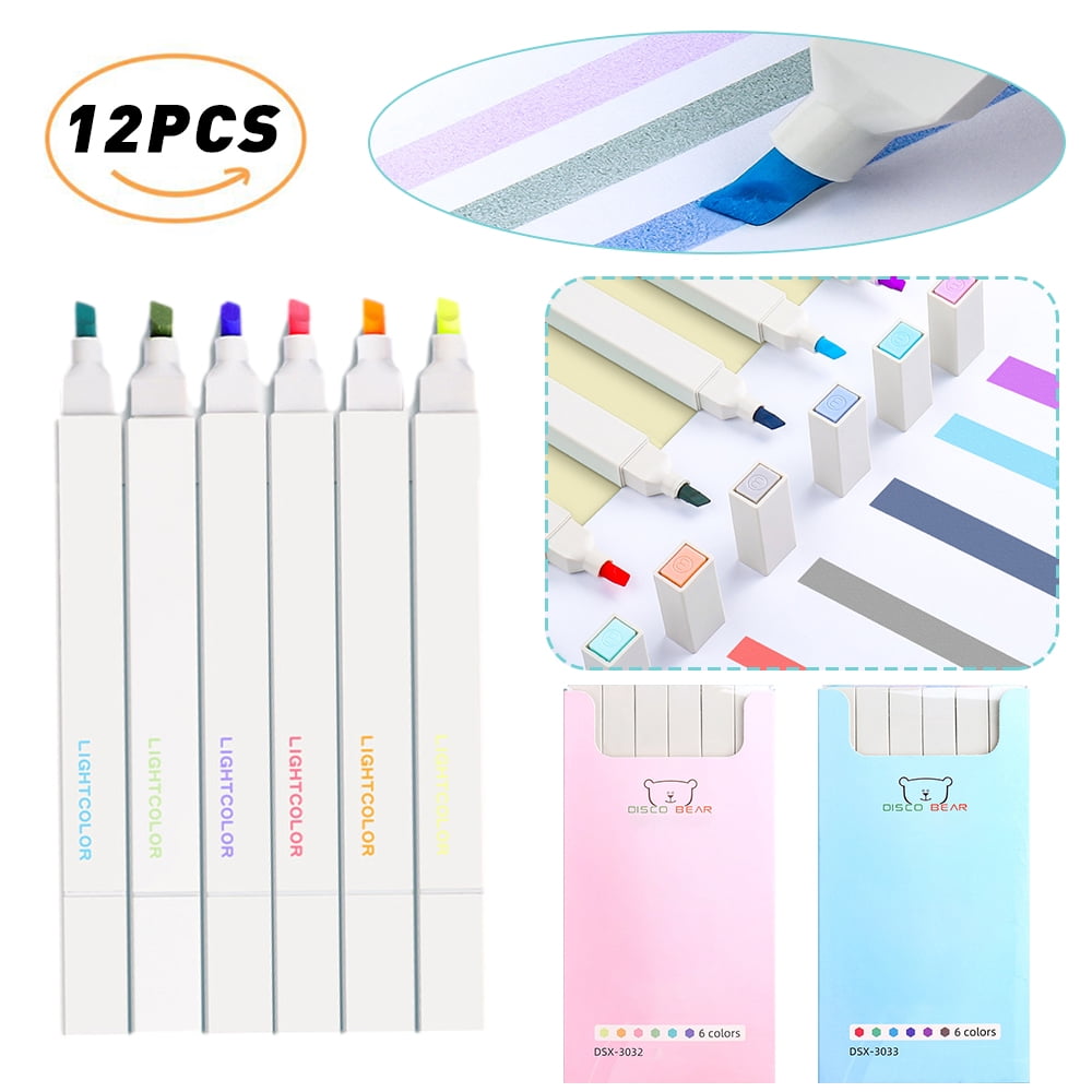 POINTERTECK 12 Colors Marker Highlighter For Mark Notes/Main Points ...