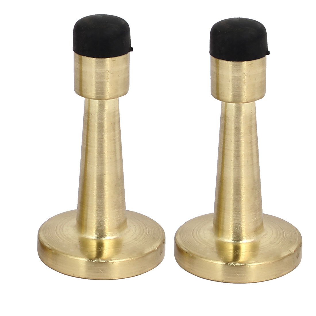 40mm x 80mm Round Base Wall Mounted Doorstop Door Stoppers Gold Tone ...