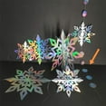 15PCS New Year Christmas Decorations Winter Frozen Party Hanging Fake ...