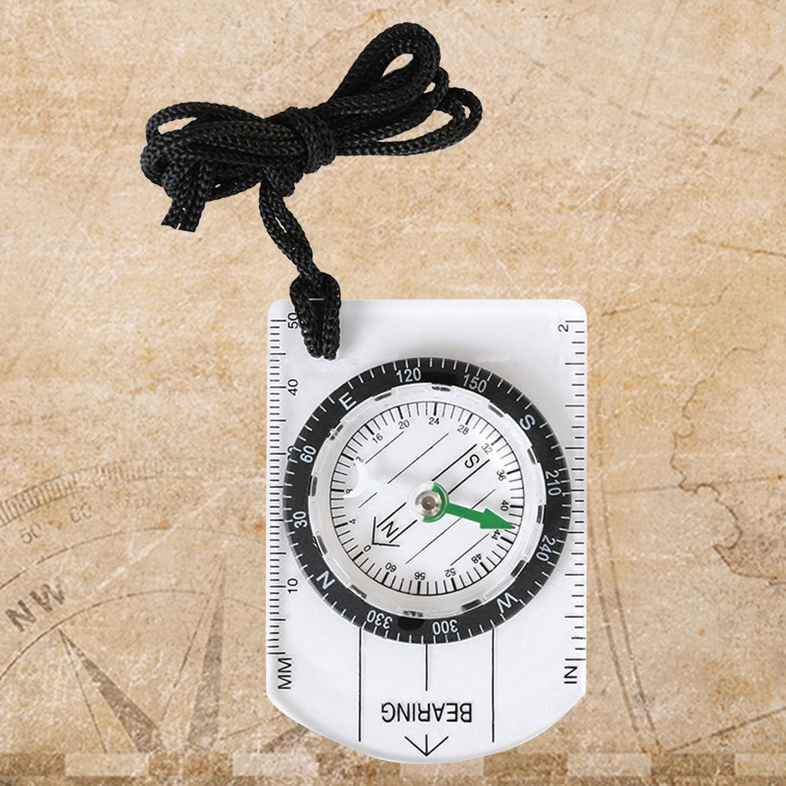 XWQ Mini Compass Accurate Scale Multi-functional Small Acrylic Map ...