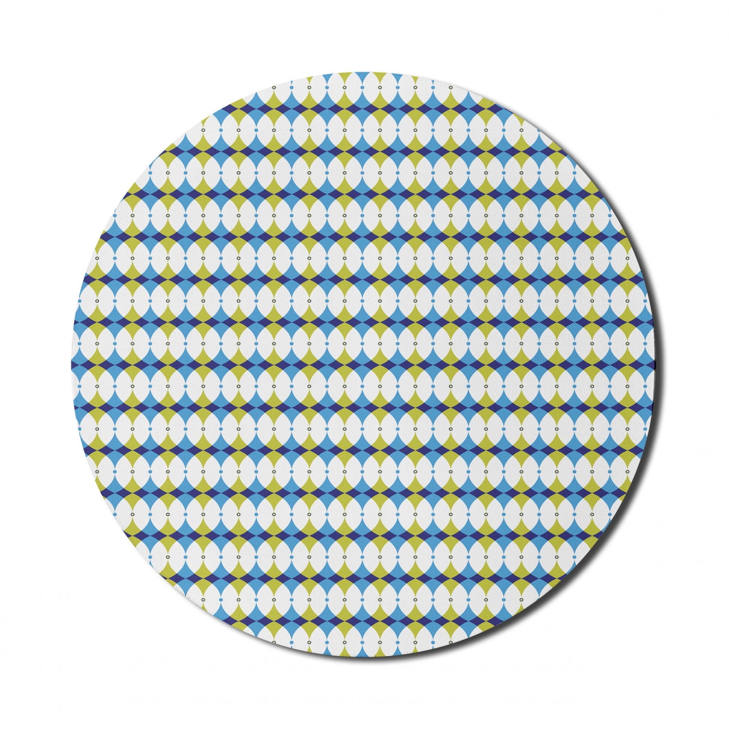 Abstract Art Mouse Pad for Computers, Geometric Oval Shaped Ellipse ...