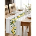 Burlap Table Runner 90 Inches Long, Abstract Summer Farm Lemons Non ...