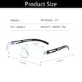 12 Pairs Men Women Rimless Reading Glasses Blue Light Blocking Unisex Reader 075