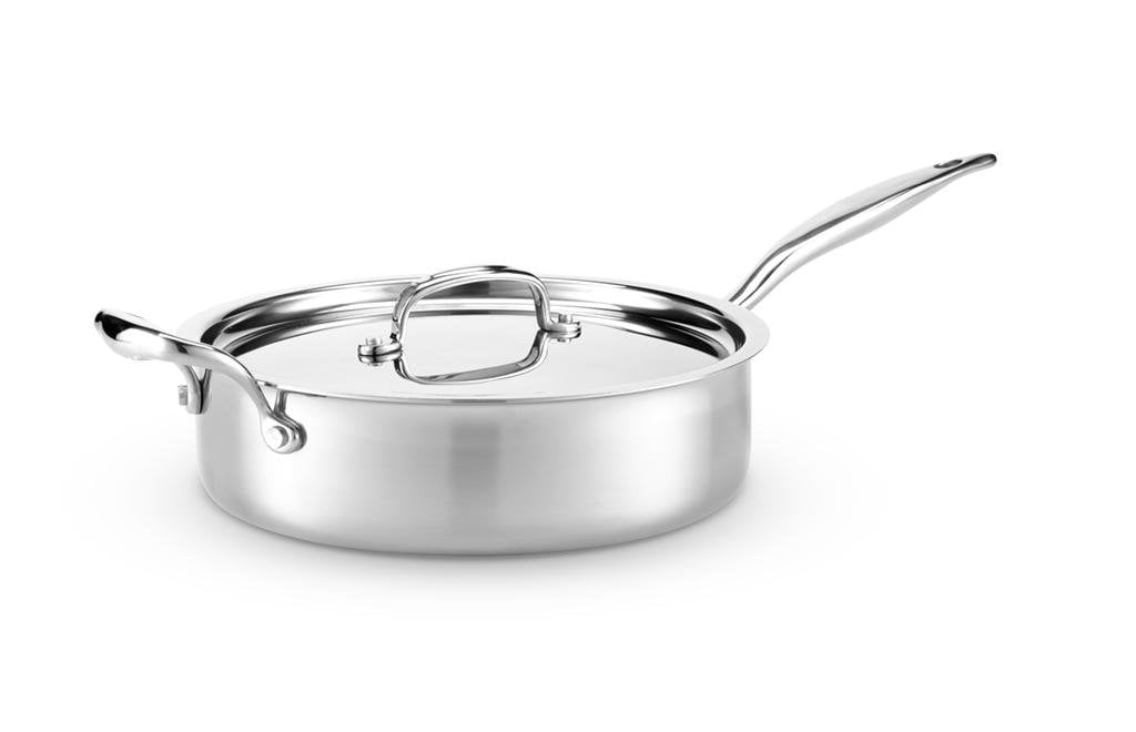 American Clad Heritage Steel 5-Ply Stainless Cooking Saute Pan with Lid ...
