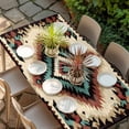 Abstract Ethnic Style Fitted Rectangle Tablecloth 30" x 60" Retro Brown ...