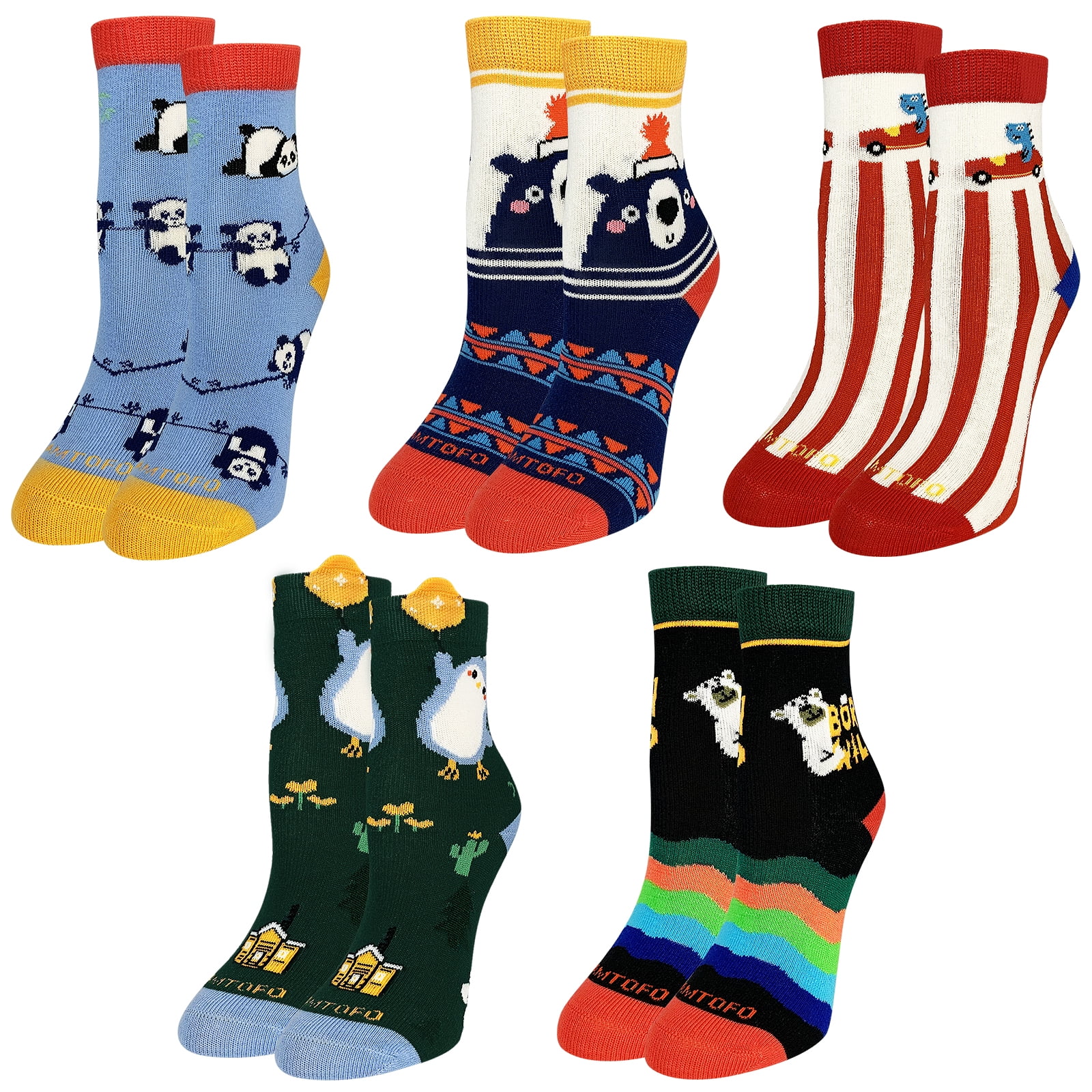 ZFSOCK Kids Socks: Boys Girls Soft Cotton Ankle Socks Novelty Funny ...