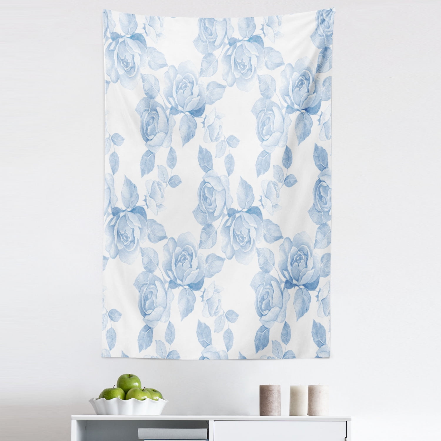 Spring Tapestry, Faint Faded Floral Dreamy Branch Plant Fashion Pastel ...