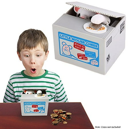 Toy Cubby Electronic Mouse Stealing Coins Savings Box Kids Money ...