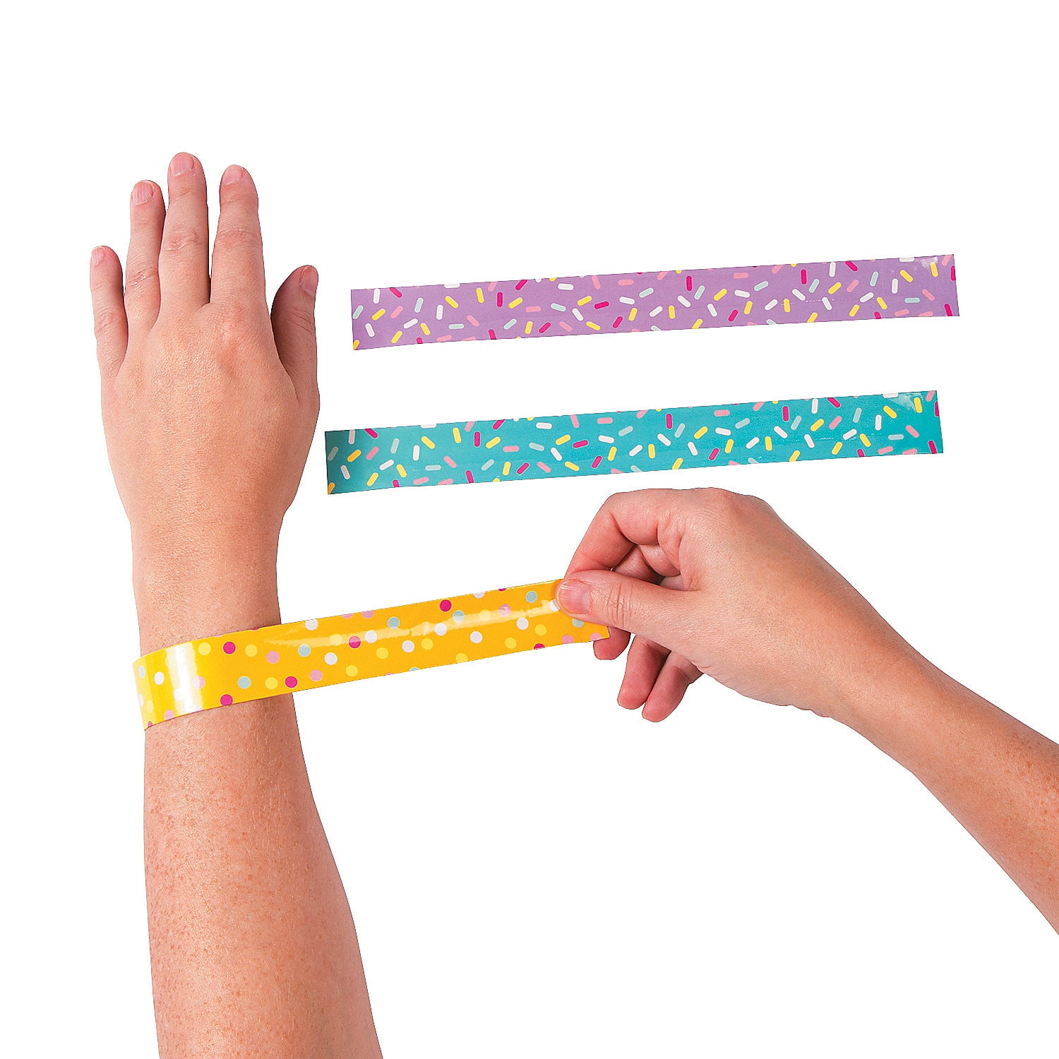 Donut Sprinkle Slap Bracelets - Party Favors - 12 Pieces - Walmart.com