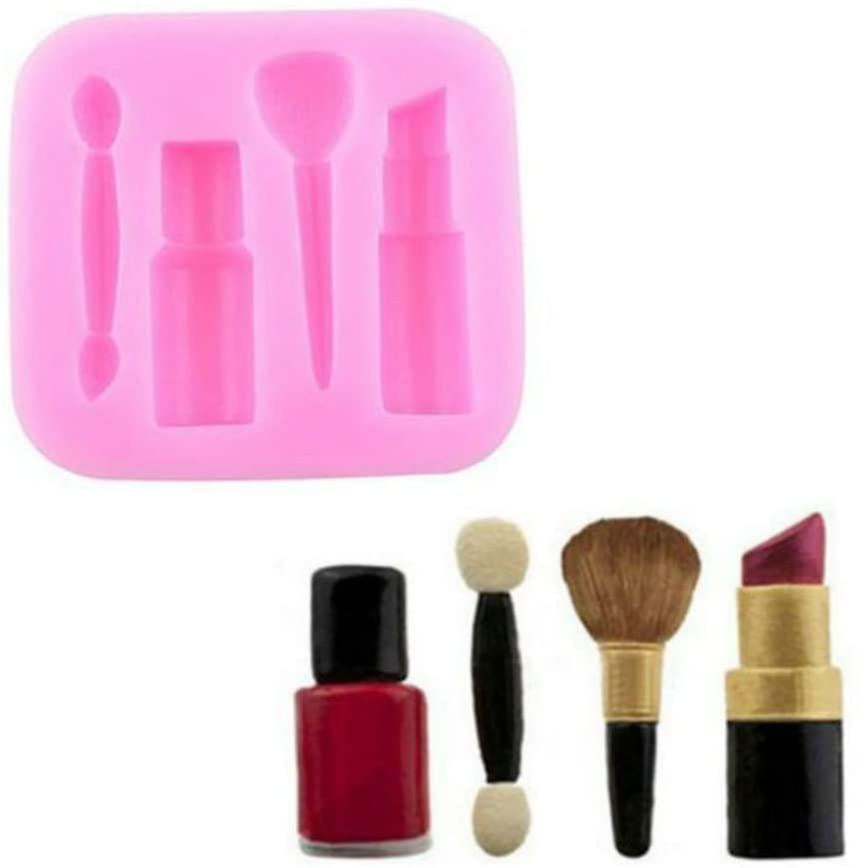 Diseño de maquillaje, lápiz labial, moldes para pasteles fondant, jabón ...