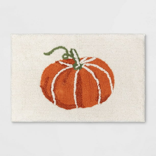 19"x28" Pumpkin Tufted Bath Rug Orange - Threshold - Walmart.ca
