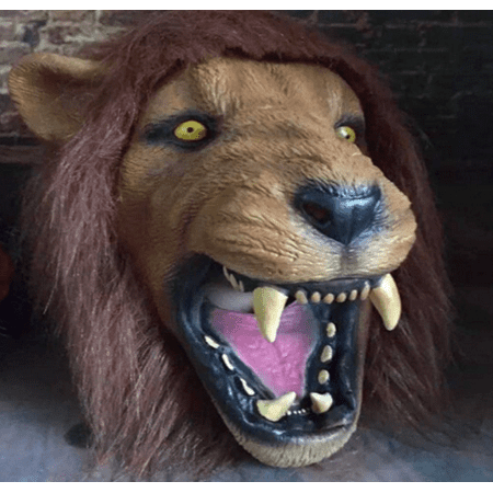 Scary Lion Latex Mask,Eco-Friendly Animal Mask,Creepy Angry Lion ...