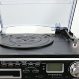 Trexonic 3-Speed Turntable With CD Player, CD Recorder, Cassette Player ...