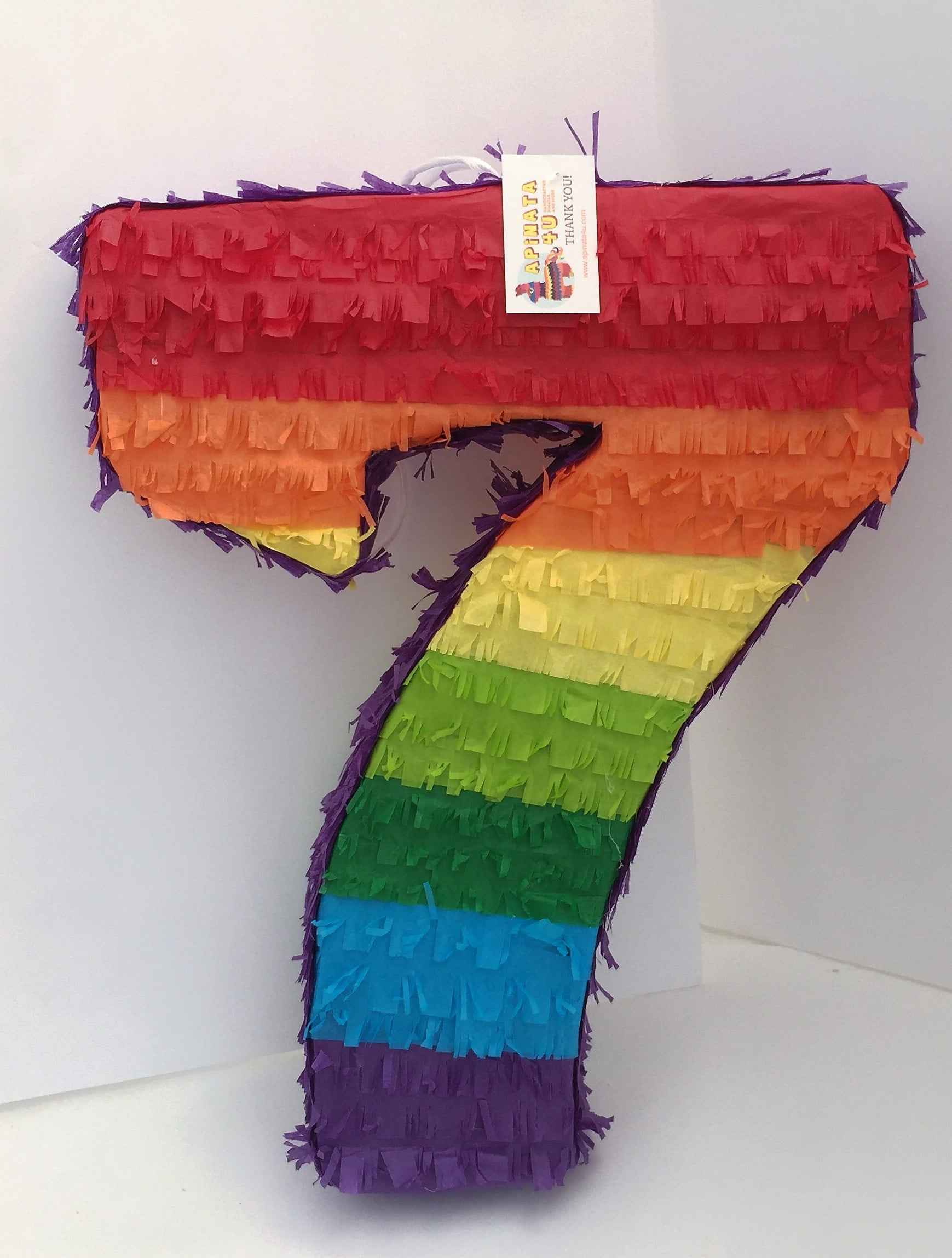 Large Number Seven Pinata Fiesta Theme 24" Tall - Walmart.com