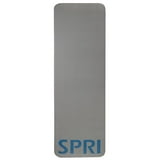 SPRI Pro Fitness Exercise Mat, 12MM Thickness, Grey, Includes Carrying ...