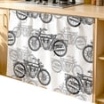 Black White Motorcycles Cabinet Curtains 35''x35'', Modern Hand-Painted ...