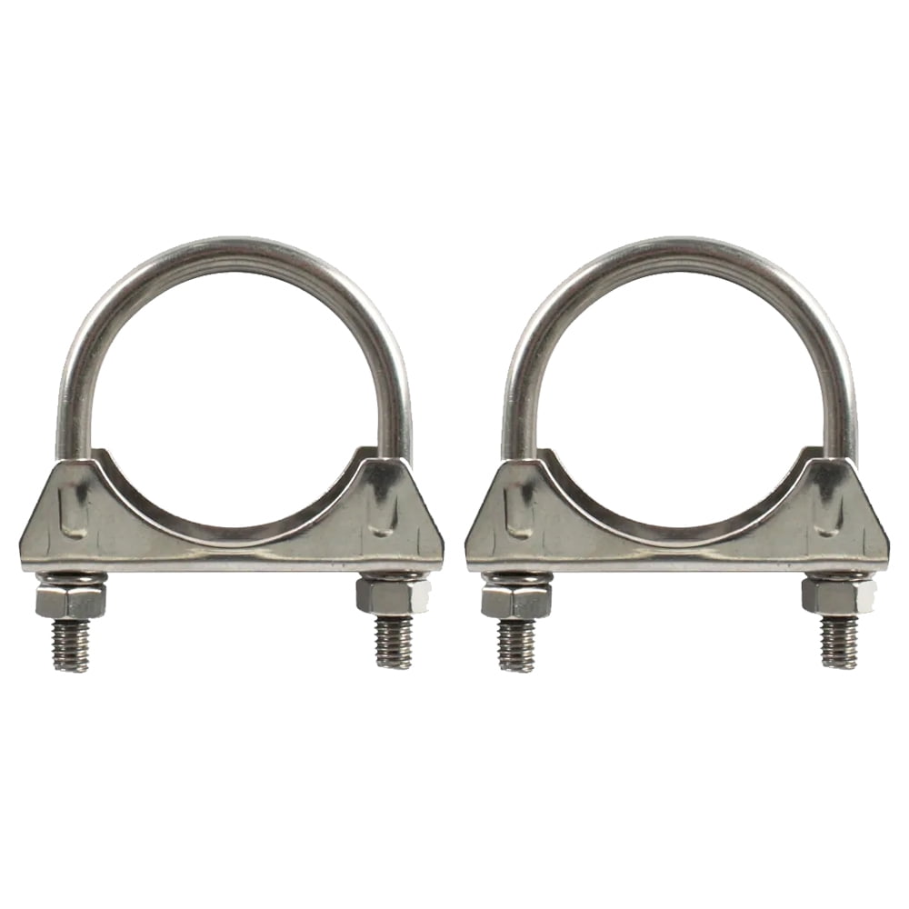 Stainless Steel Saddle U-Bolt Muffler / Exhaust Clamp, 1.625 Inch - 2 ...