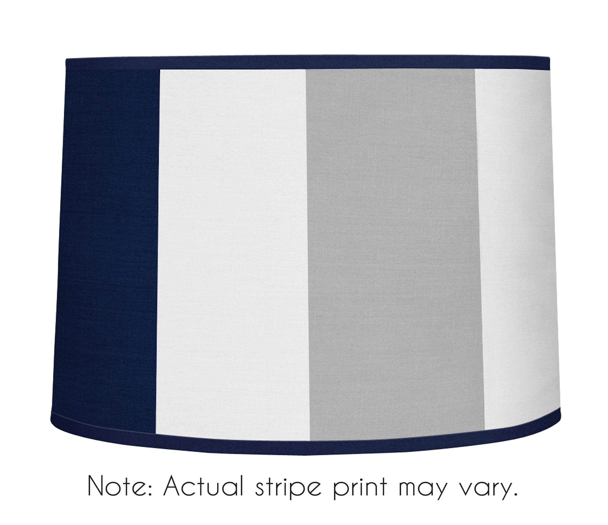 Navy Blue and Gray Stripe Lamp Shade by Sweet Jojo Designs - Walmart.com