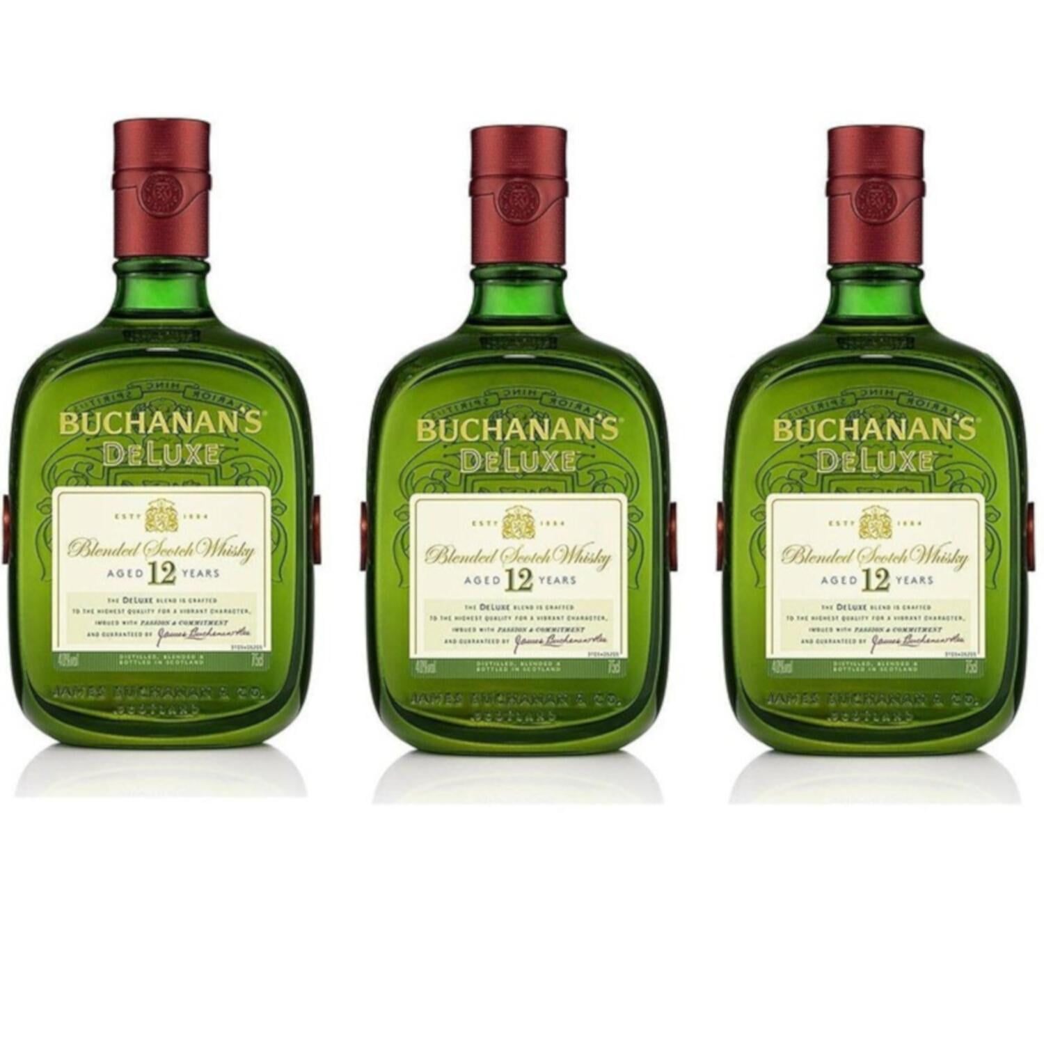 Whisky Buchanans Paquete de 3 Blend 12 Años 750 ml | Walmart en línea