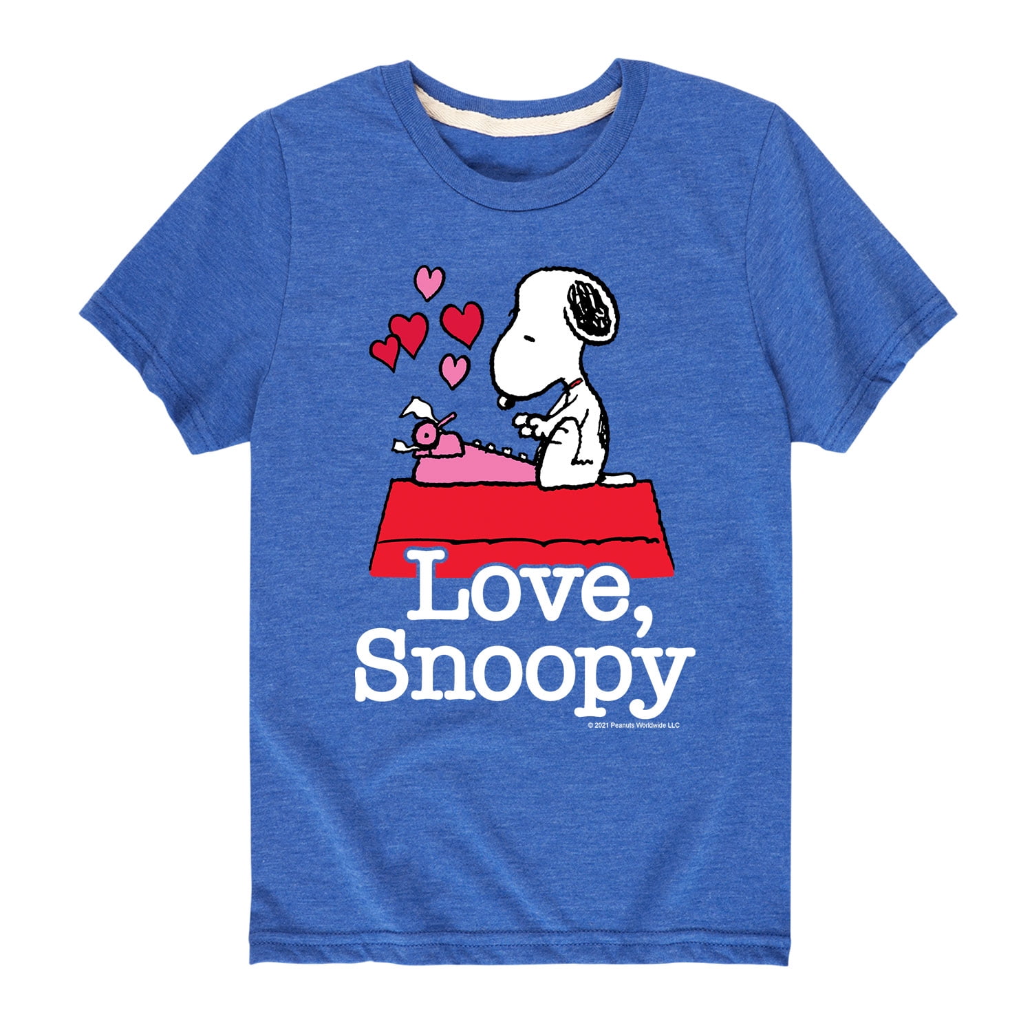 Peanuts - Love Snoopy - Toddler And Youth Short Sleeve Graphic T-Shirt ...