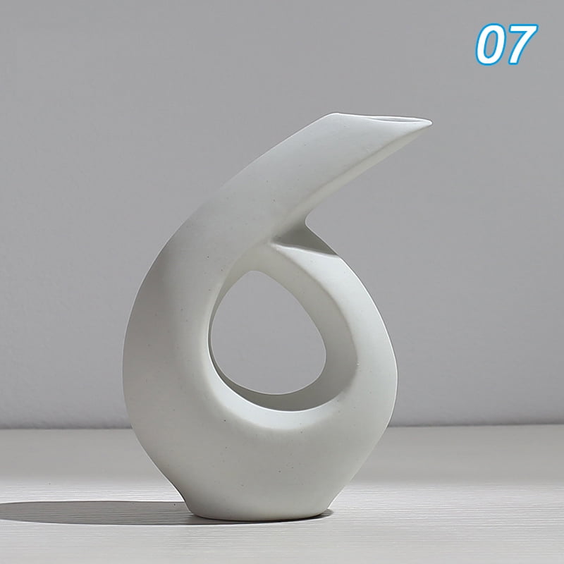 Abstract Art Ceramic Vase Nordic Minimalist Hydroponic Flower Pot for ...