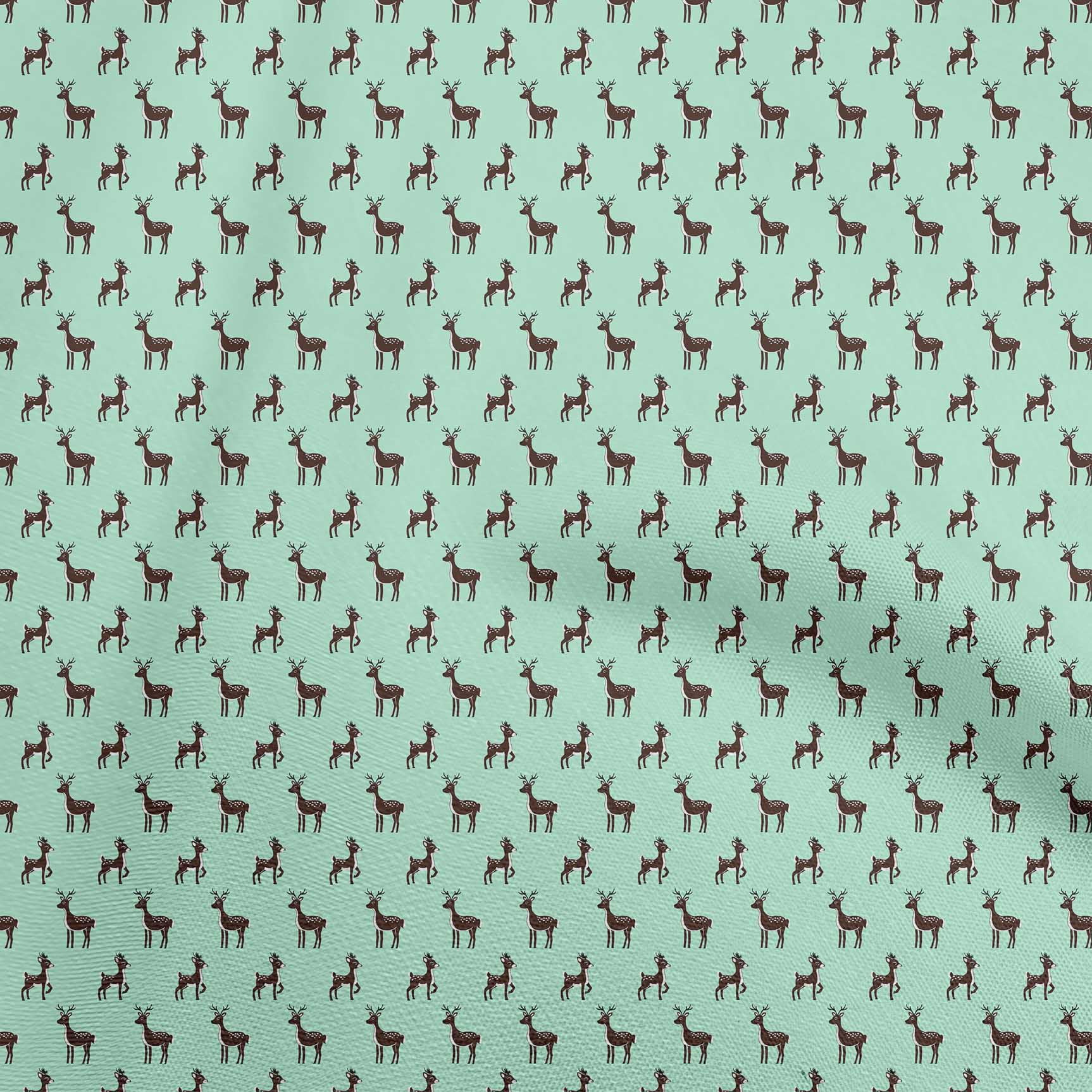 oneOone Viscose Chiffon Light Mint Green Fabric Animal Sewing Material ...