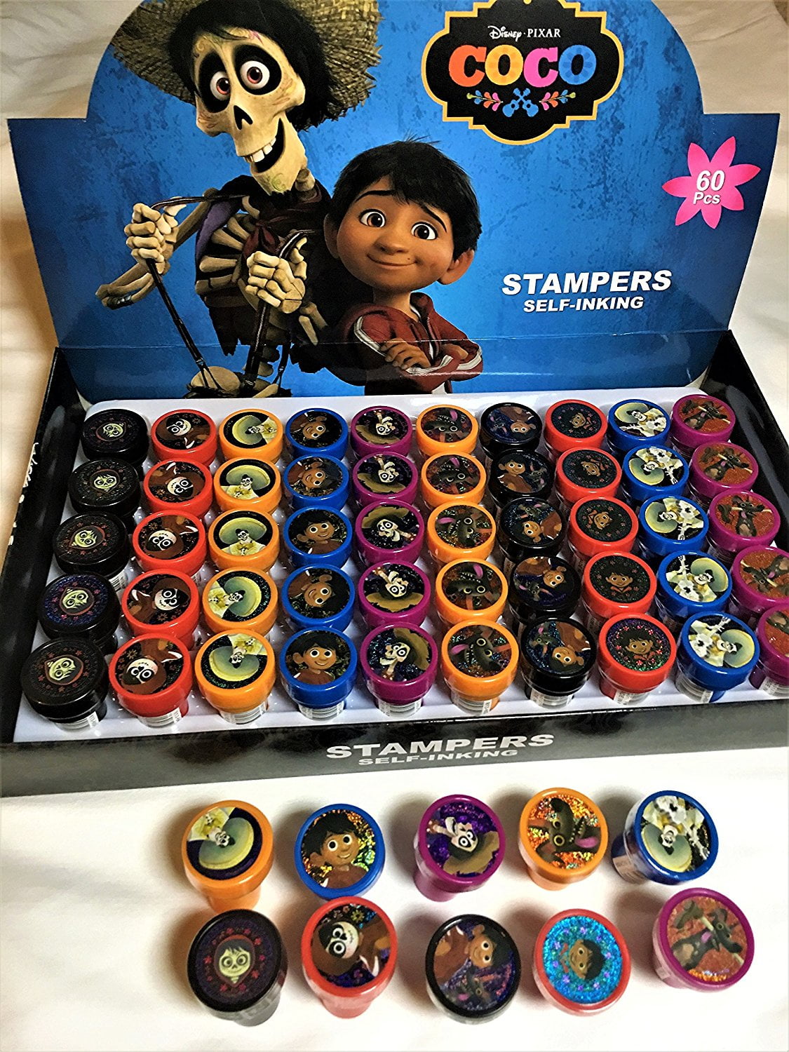 10 pcs Disney COCO PIXAR Self-inking Stamps Stampers Pencil Topper ...