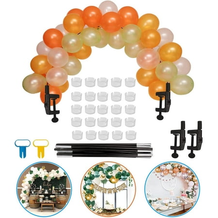 Table Balloon Arch Kit, Adjustable Balloon Arch Stand Set with C-Clamp ...