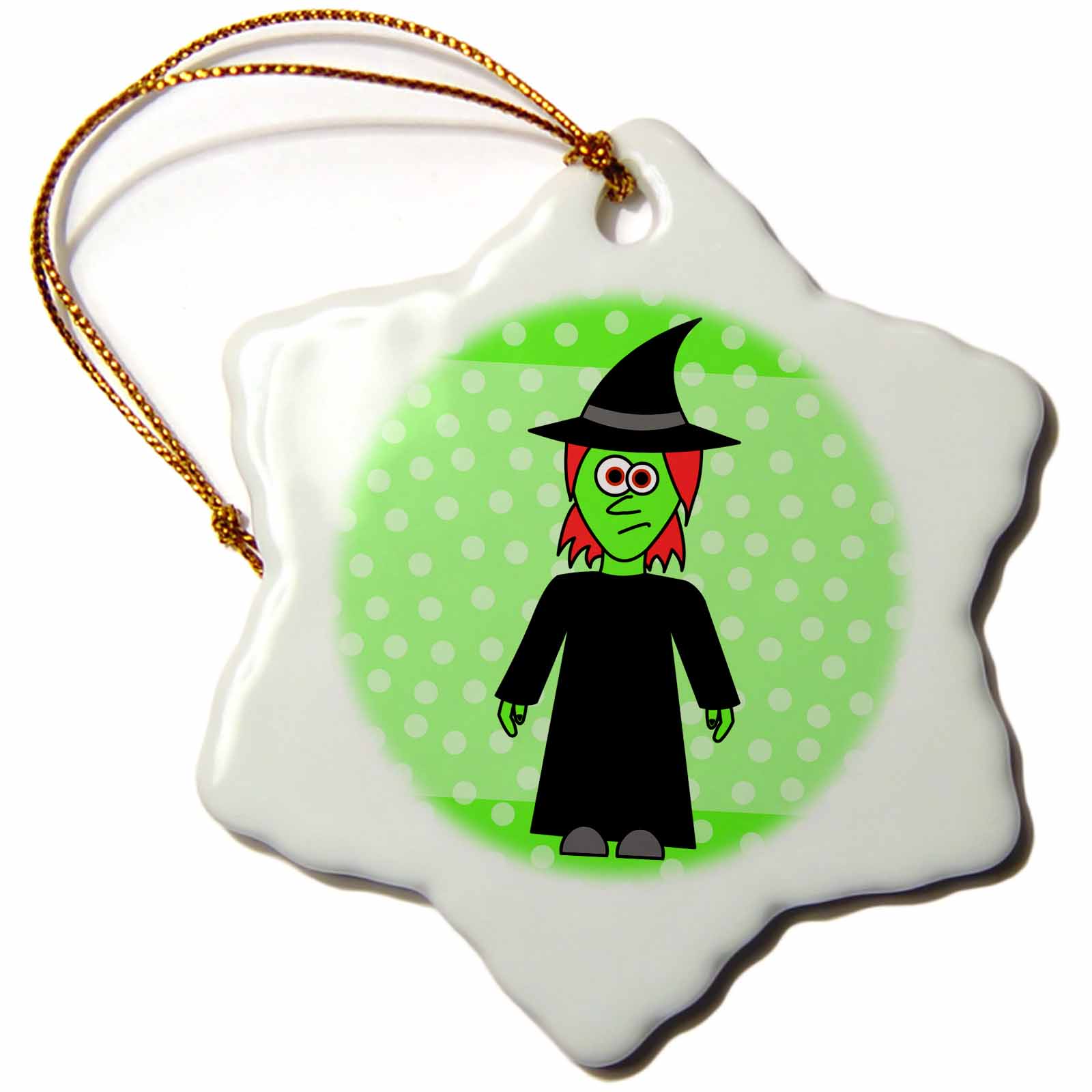 3dRose Cute Wicked Witch Gift - Snowflake Ornament, 3-inch - Walmart.com