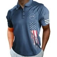Mens Polo Shirts Mens Independence Day American Flag Shirts Short ...