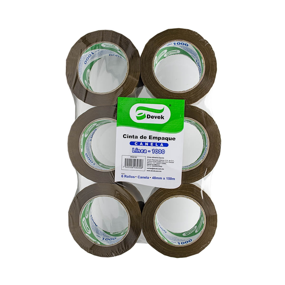 Cinta Para Empaque DEVEK Canela 48x150 Paquete con 6 | Bodega Aurrera ...