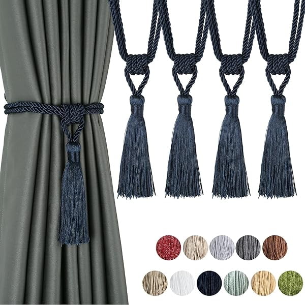 Click here for W3lian Curtain Tiebacks Tassel Tie-Backs  Rope Cur... prices