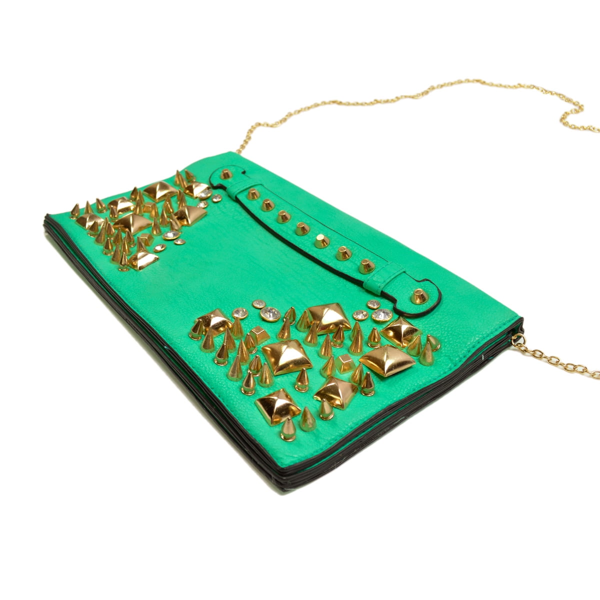 Premium Spike Studded Crossbody Flap Bag - Walmart.com