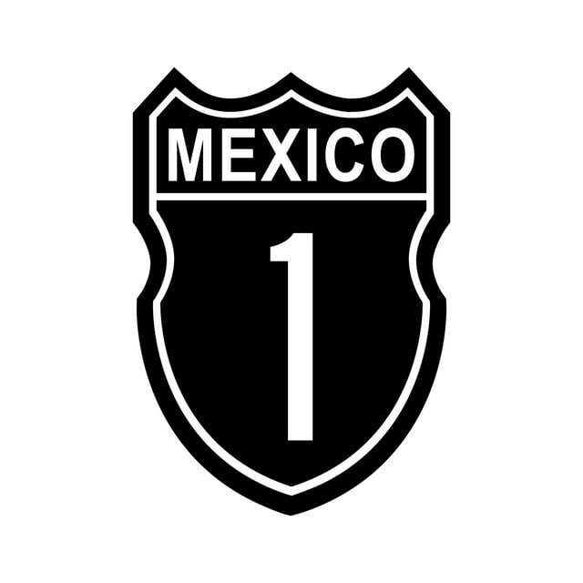 Baja Highway Mexico Sticker Decal Die Cut - Self Adhesive Vinyl - Weatherproof - Made in USA ...