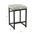 HomePop Open Back Counter Stool - Charcoal Square Geometric - Walmart.com