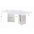 Best Quality Furniture 7 Piece White Marble Dining Set with Stainless ...