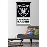NFL Las Vegas Raiders - Logo 21 Wall Poster with Wooden Magnetic Frame ...
