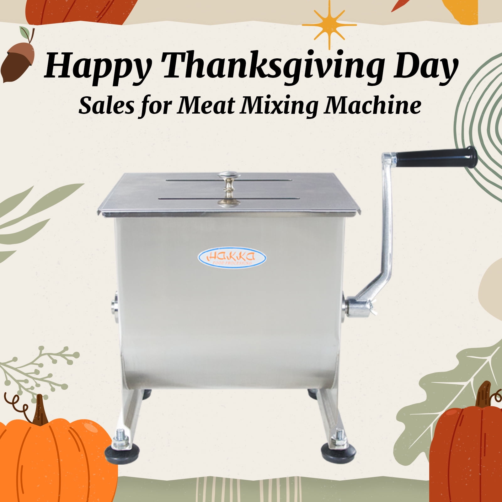 Hakka 60-Pound Capacity Tank Stainless Steel Manual Meat Mixer (Mixing ...