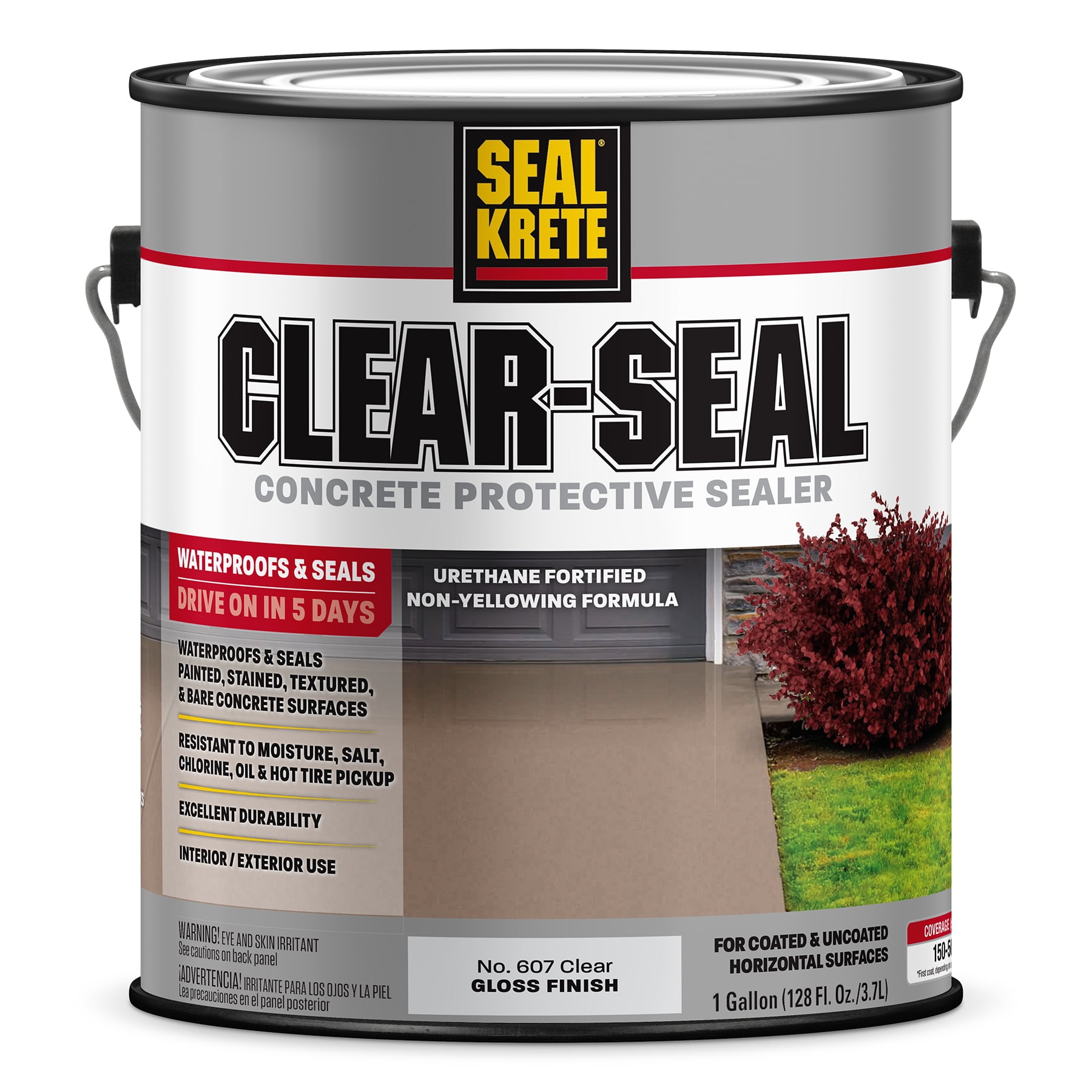 Gloss Clear, Seal-Krete Clear-Seal Concrete Protective Sealer, Low VOC ...