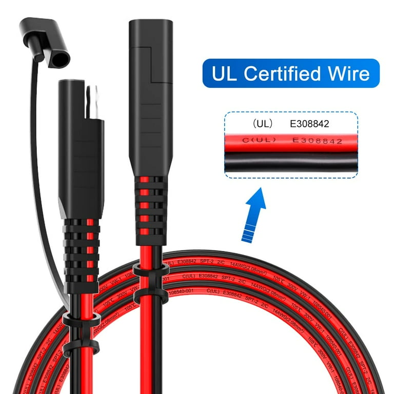 10AWG SAE Connector 30cm SAE 10 AWG 20FT Extension Cable With SAE To ...
