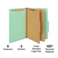 Staples Green Pressboard Legal-Size Classification Folders with ...